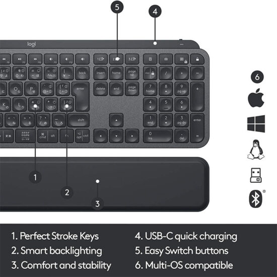 کیبورد Logitech MX Keys Plus Advanced Wireless | خرید ارزان | حاجی گیم ...
